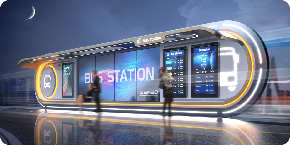 电子站牌-智能候车亭-智能化候车亭-上海正先电子科技有限公司